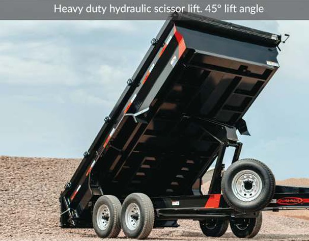 Dura-Haul 7'x16' 14k lb Low Profile Dump Trailer - Better Dump Trailers
